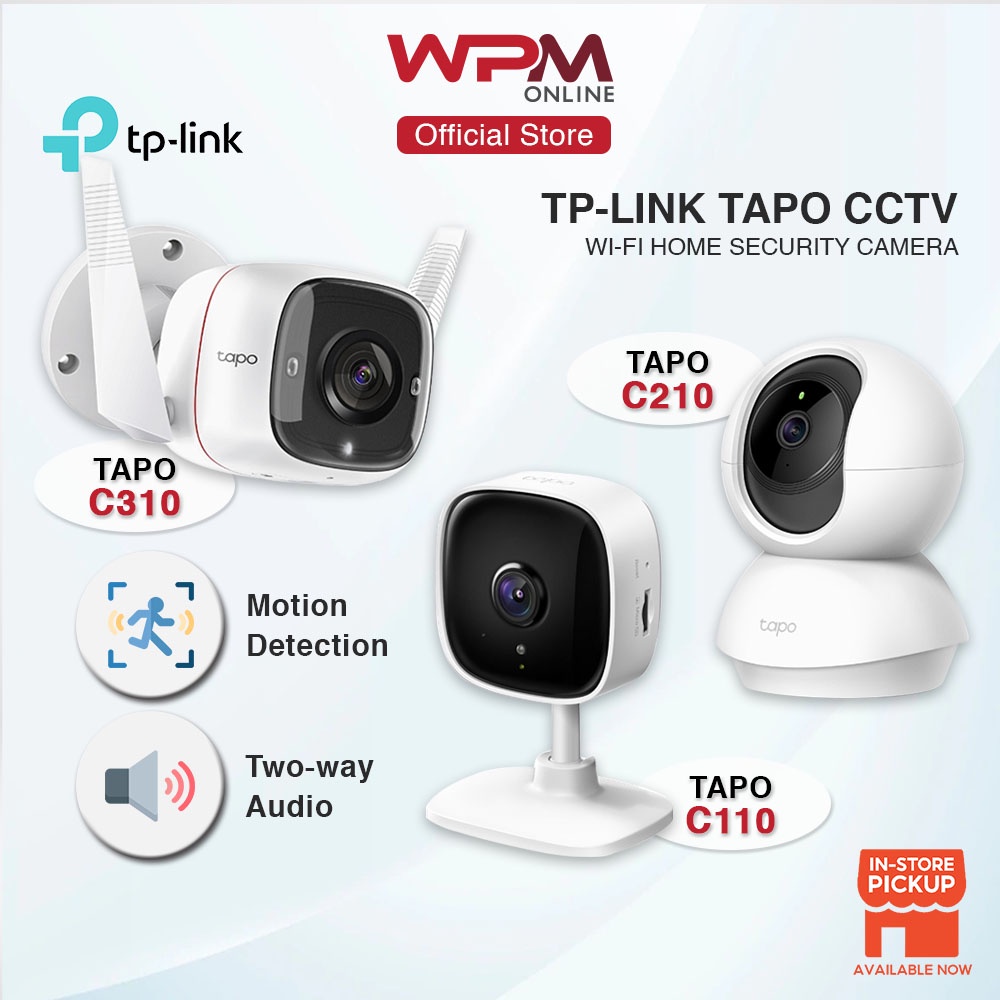 TP-Link Tapo CCTV C110 / C200 / C210 / C310 / C320WS 1080P Full HD IP ...