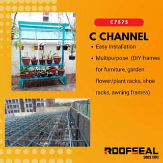 C7575 5feet (1.5meter) | Besi Biru C channel | C Section Blue | Besi ...