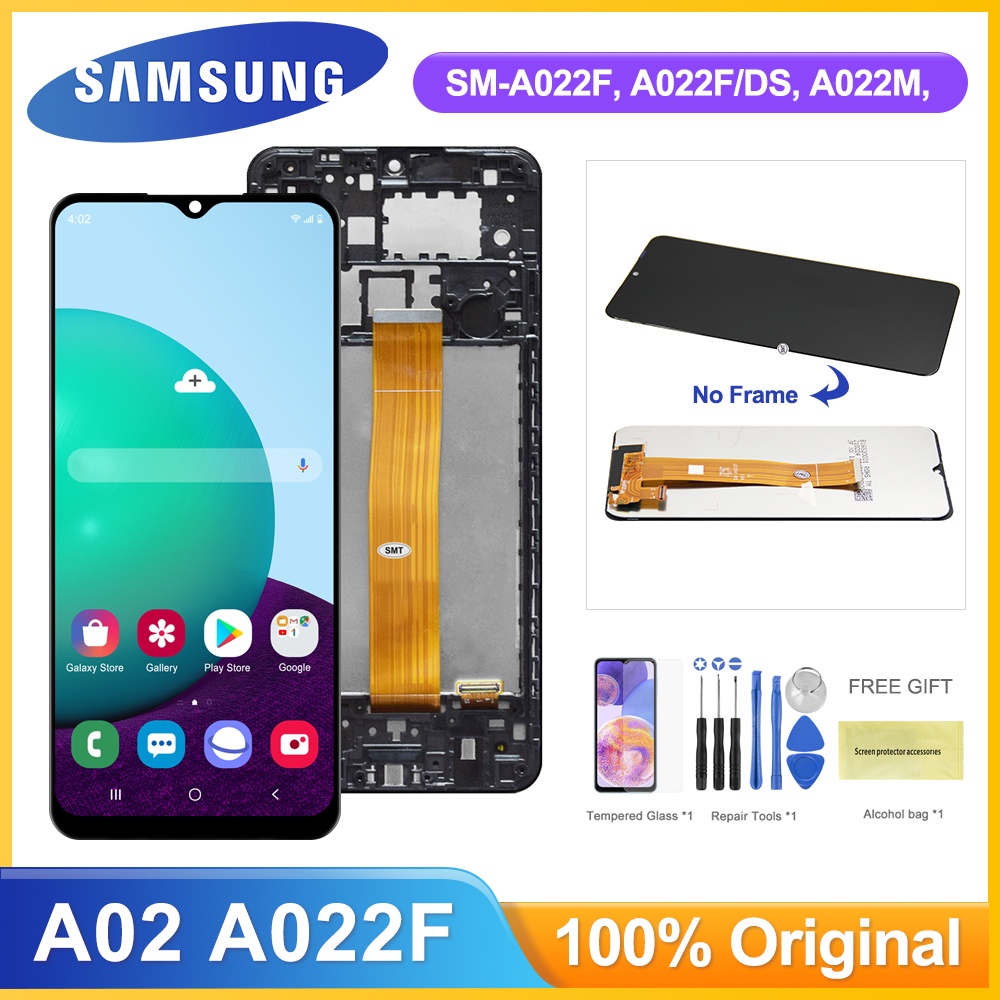 Original For Samsung A02 A022 LCD Display Touch Screen With Frame A02 ...