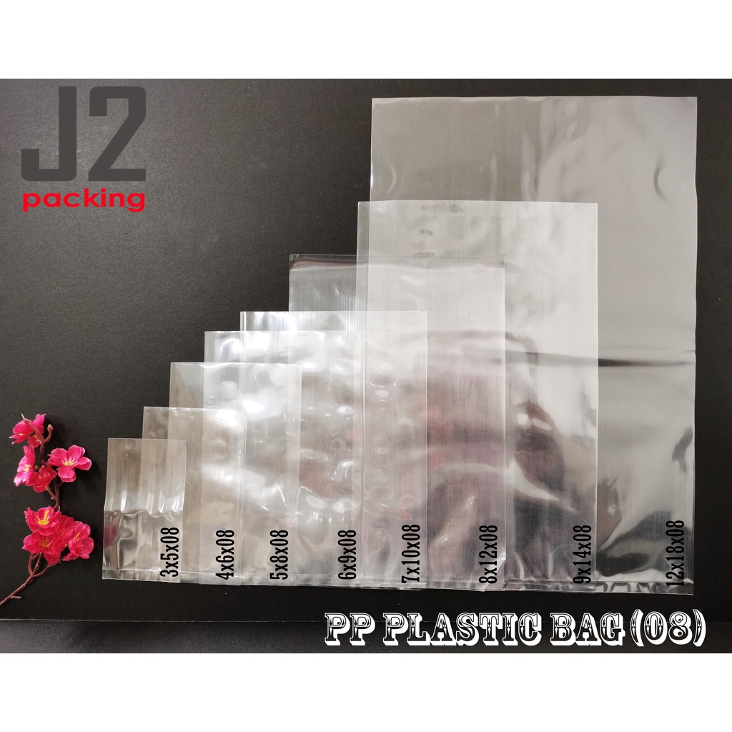 PP Clear Plastic Bag 0.08mm / Plastic Packing Tebal / Plastic PP ...