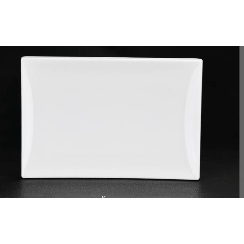 White Porcelain Rectangular Plate (Thick) | Shopee Malaysia