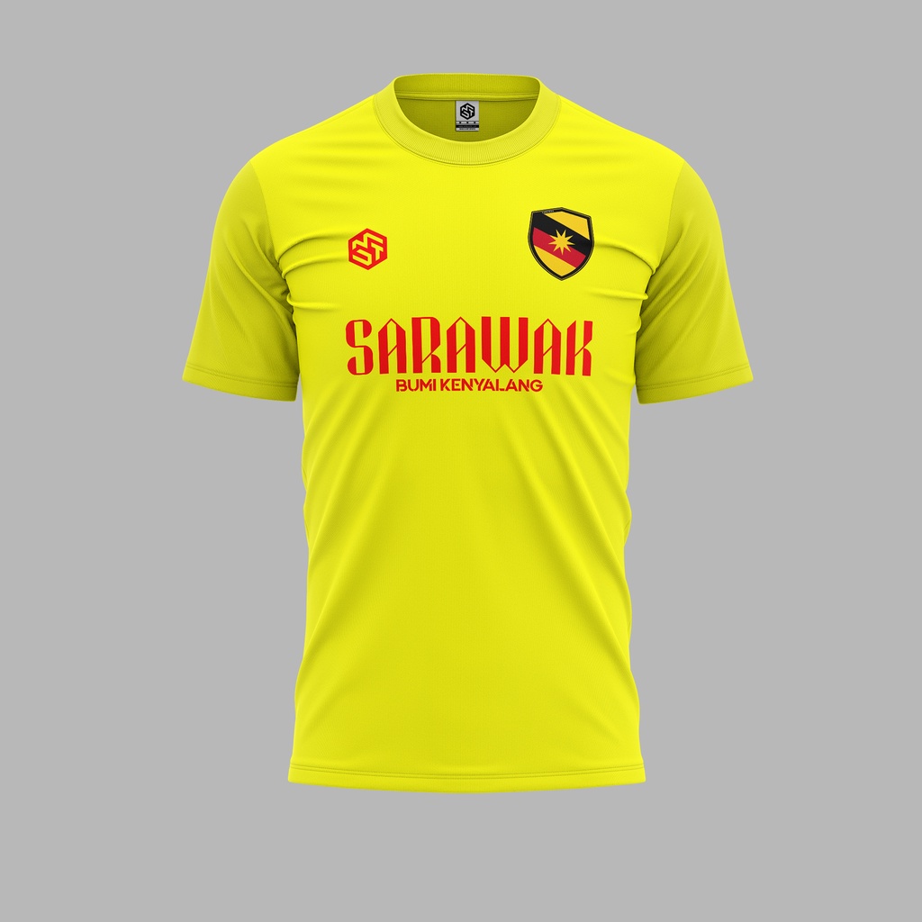 [READY STOCK] Sarawak Bumi Kenyalang Jersi Yellow/Red - Jersey ...