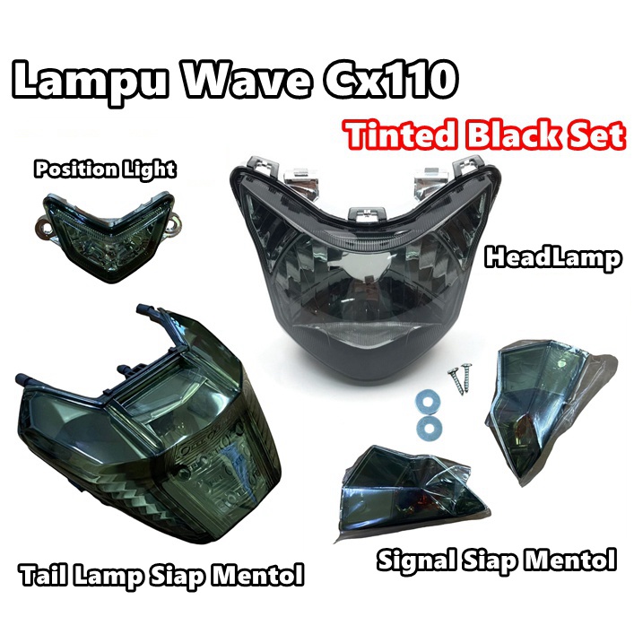 Lampu Wave Alpha 110 CX110 4In1 Set HEAD LAMP & FRONT SIGNAL & TAIL ...