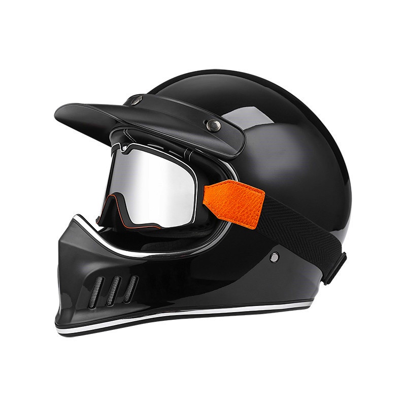 Vintage cafe racer full face motorcycle helmet motorcycle helmet retro ...