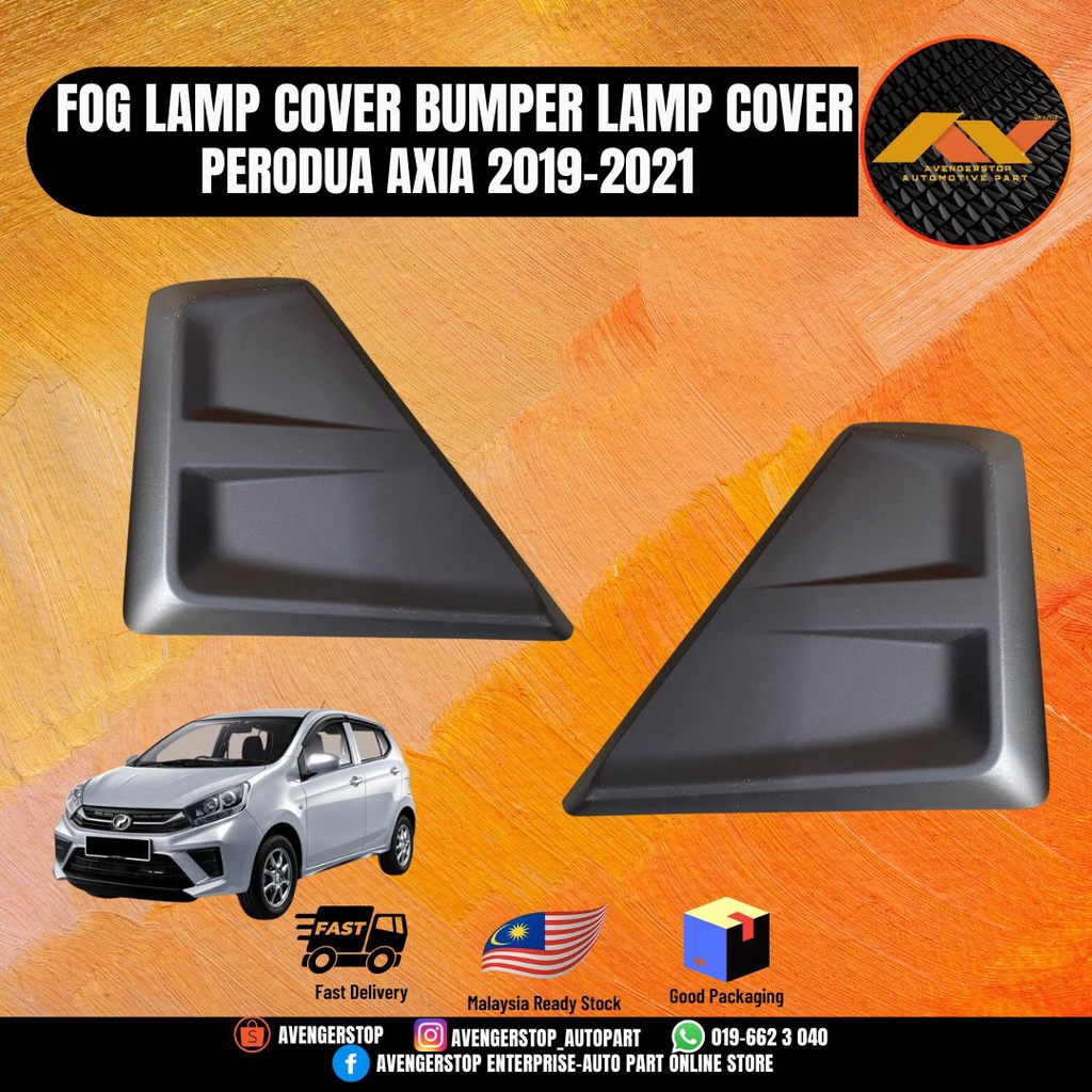PERODUA AXIA 2019 ORIGINAL (G/E SPEC) FOG LAMP COVER RH/LH NO/HOLE ...