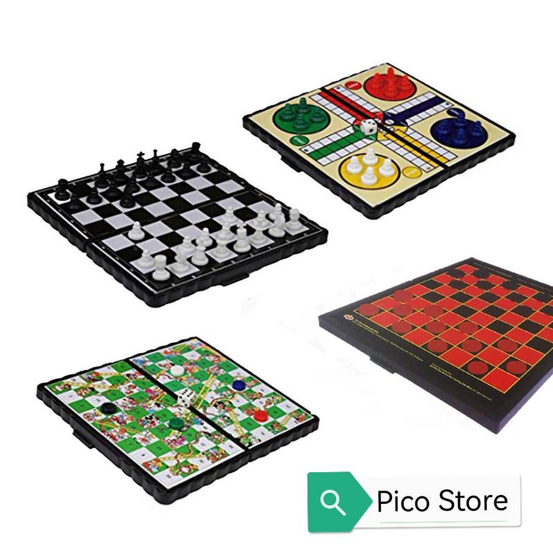 Foldable Board Game Chess Aeroplane Game/Draught Game/ Snake Game ...