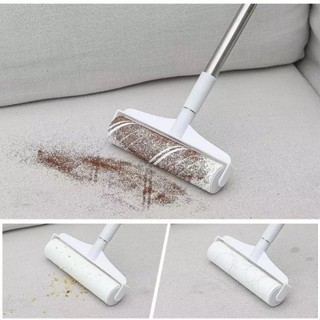 Long Handle Retractable Tear-off Sticky Paper Roller Floor Sticky Hair ...