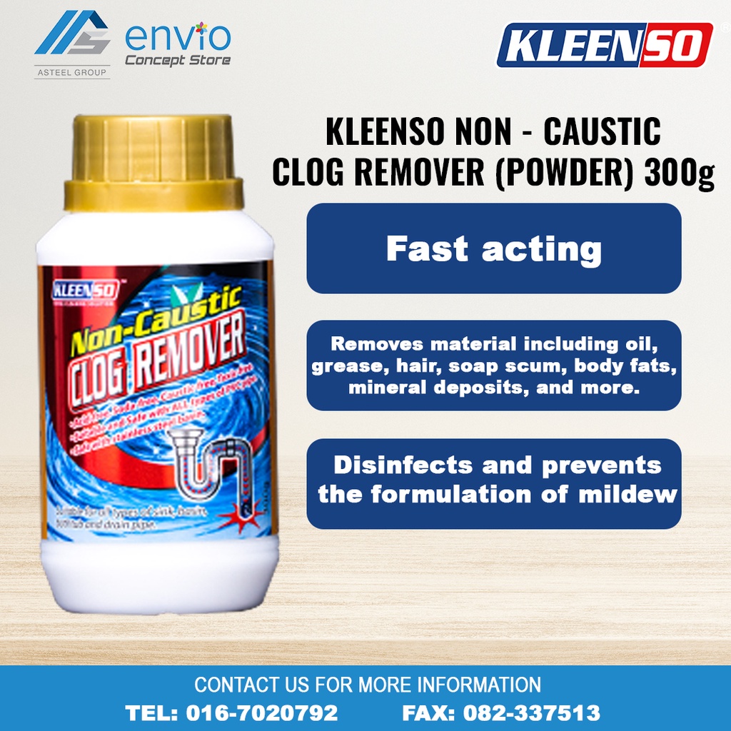 KLEENSO NON - CAUSTIC CLOG REMOVER (POWDER) 300g | Shopee Malaysia