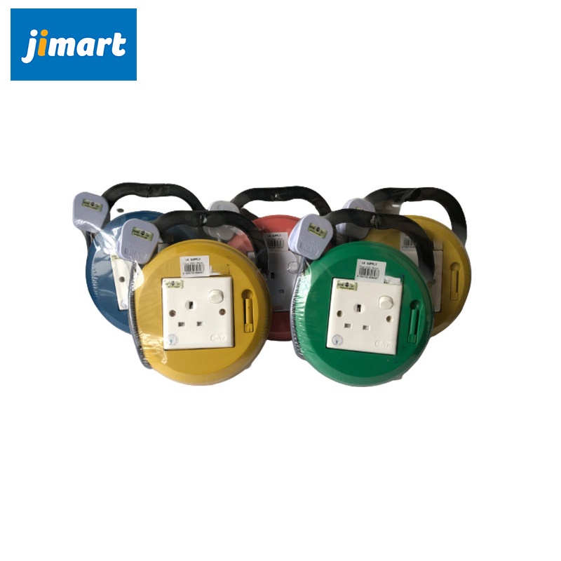 Jimart Extension Socket Yard 7 Meter Cable Round Box SIRIM APPROVED ...