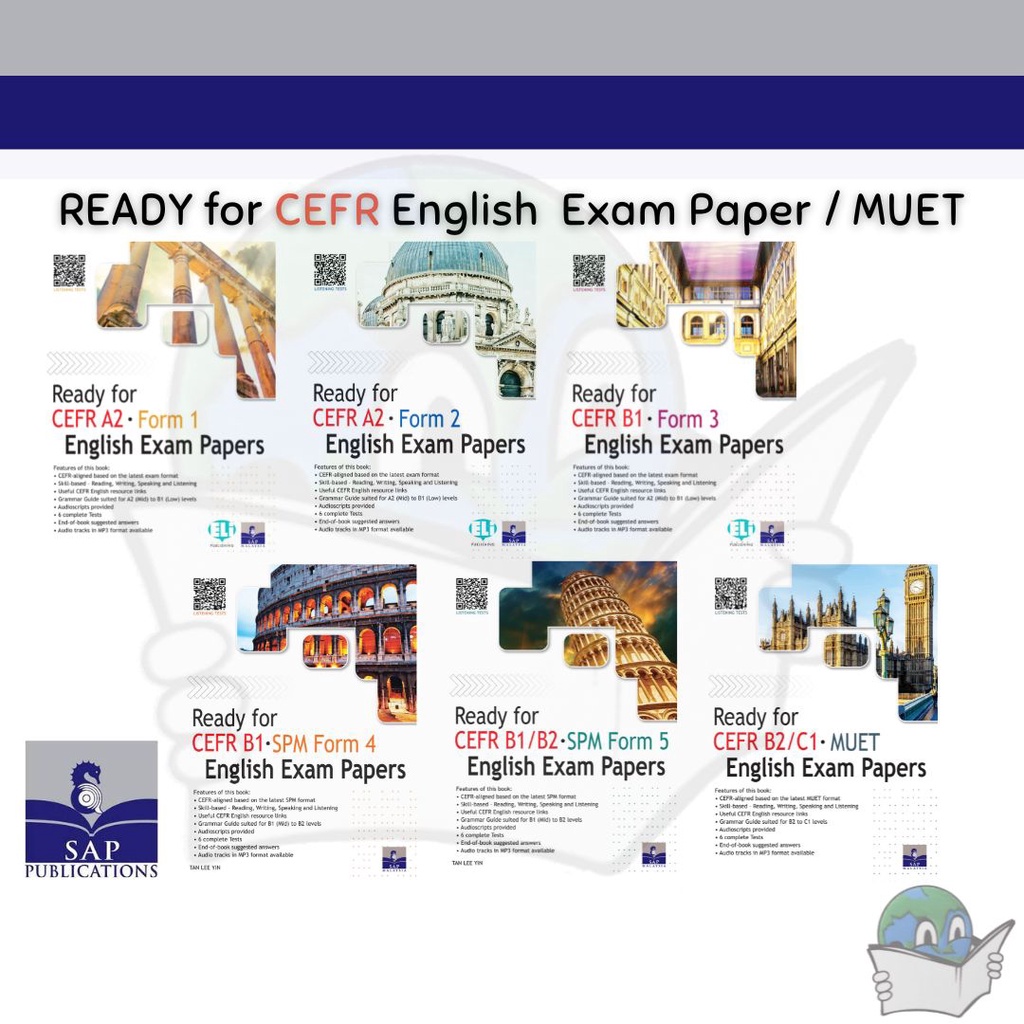 Ready for CEFR English Exam Papers A2/B1/B2 Form 1.2.3.4.5 & B2/C1 MUET ...