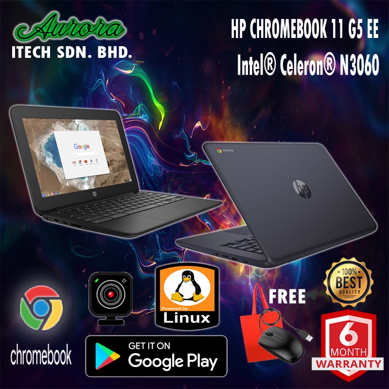 ( HP Play Store Chrome Os ) HP Chromebook 11 G5 EE with BUILT IN WIFI ...