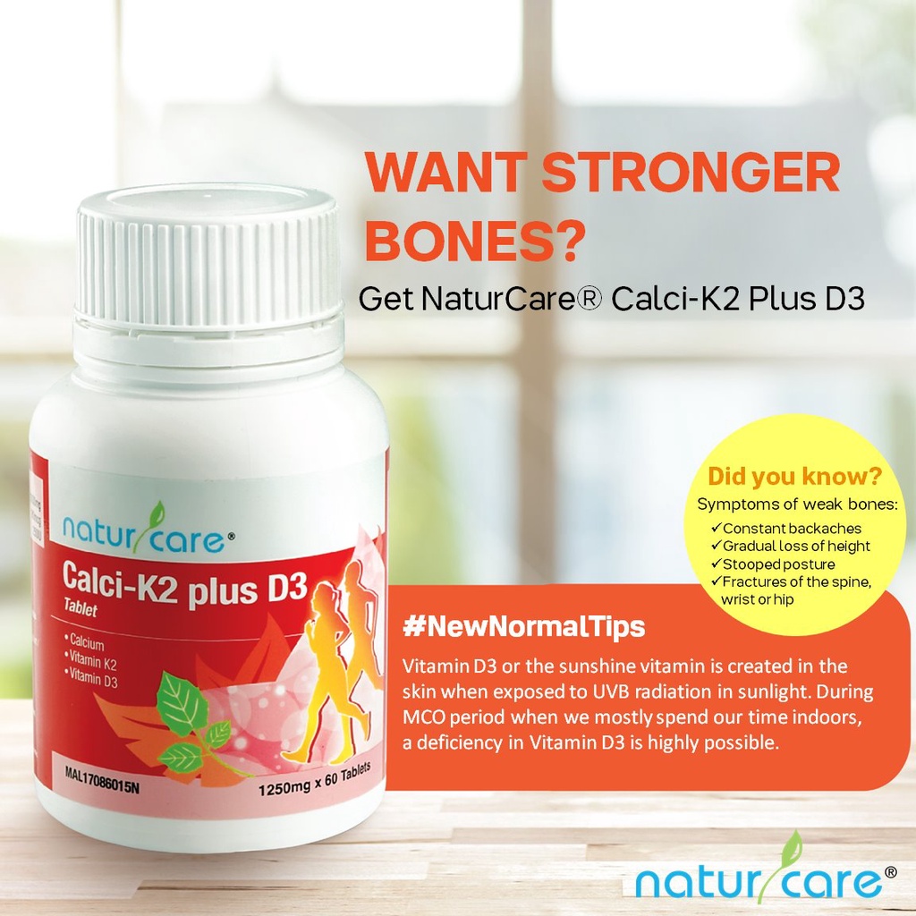 Tupperware NatureCare Calci-K2 Plus D3(60 Tab)Tupperware Calcium ...