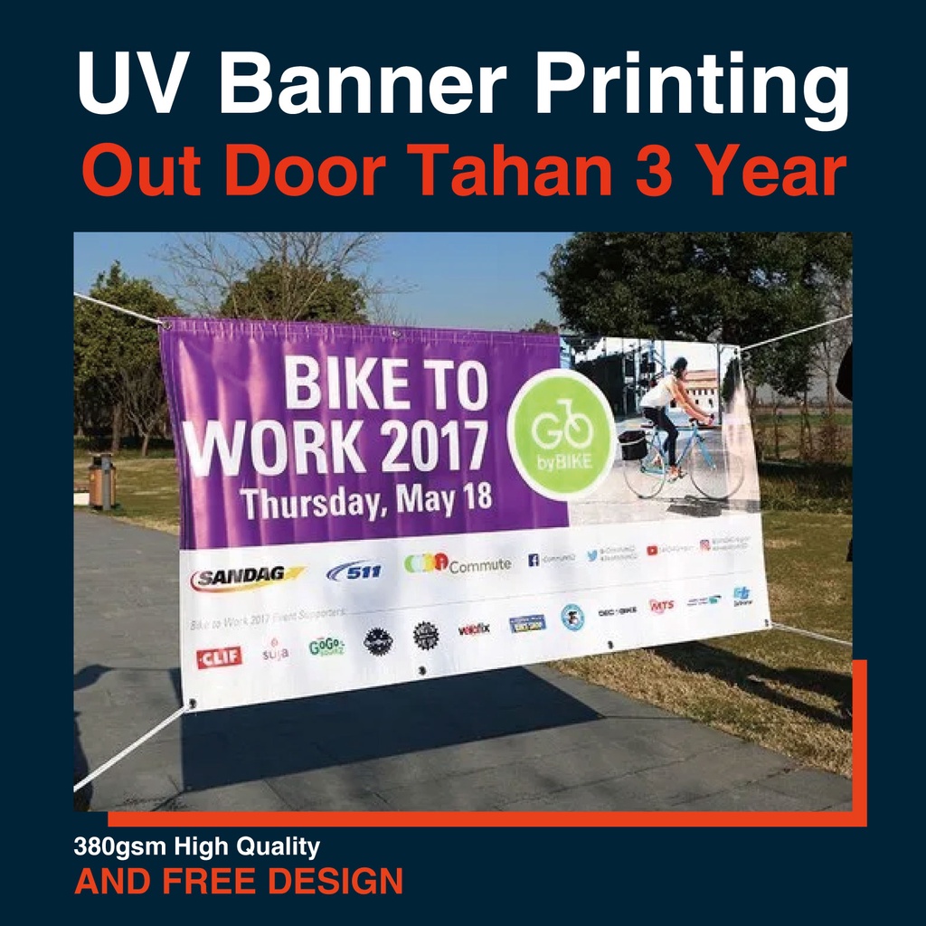 Uv Banner Printing |Out Door Tahan 3-5 year|Free Design | Shopee Malaysia
