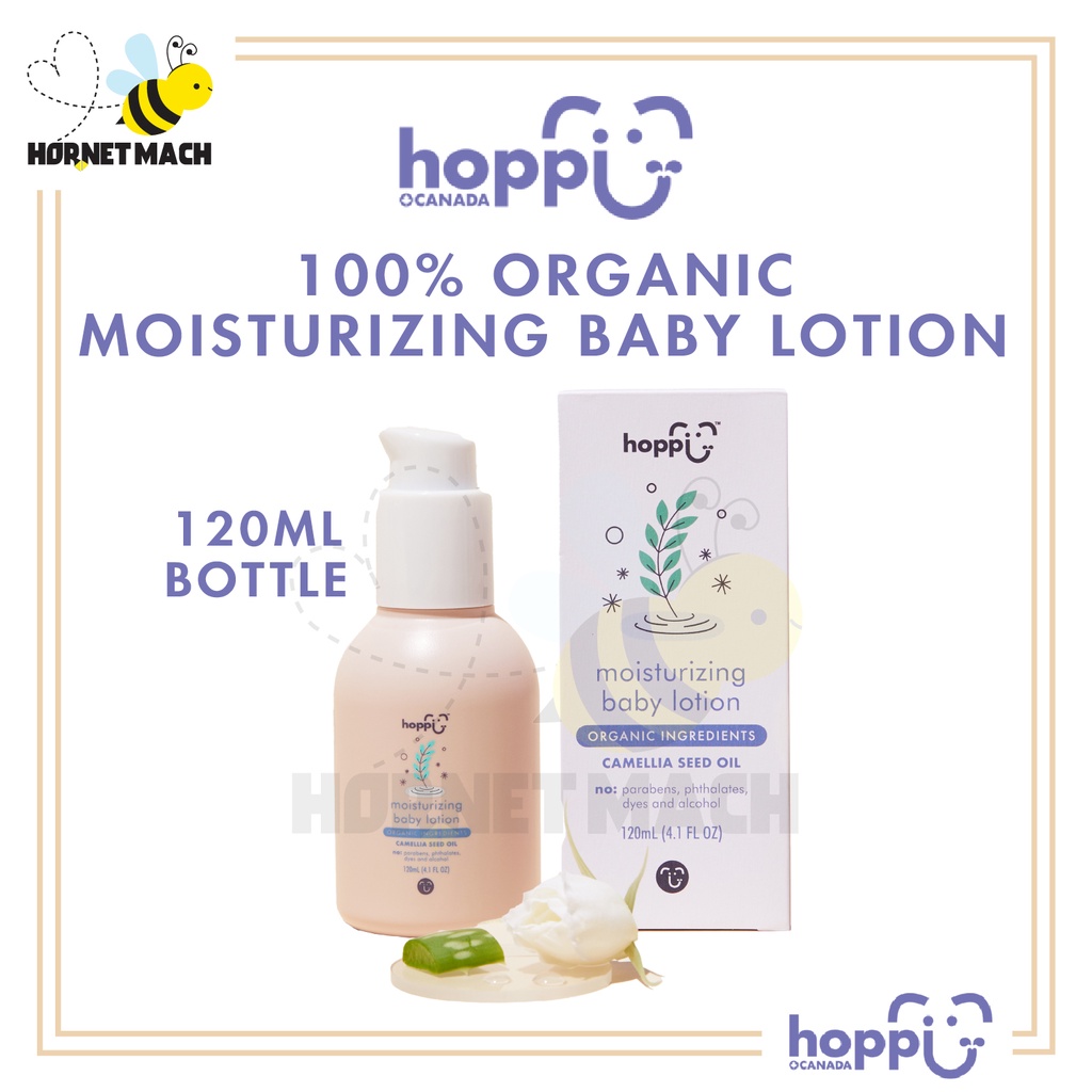 Hoppi 100% Organic Moisturizing Baby Lotion (120ml/Bottle) | Shopee ...