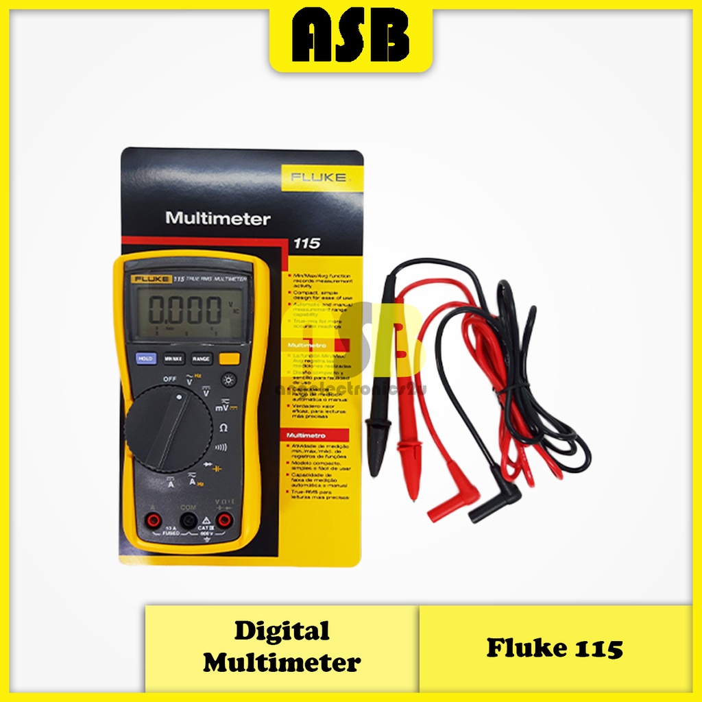 (1pc) Fluke 115 Field Technicians Digital Multimeter (362005001 ...