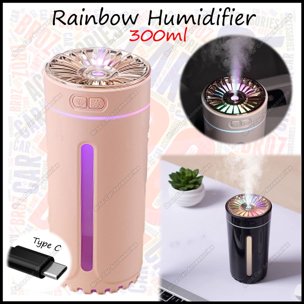 Rainbow Humidifier Diffuser Silence 2 Modes Night Light DIY Type C ...