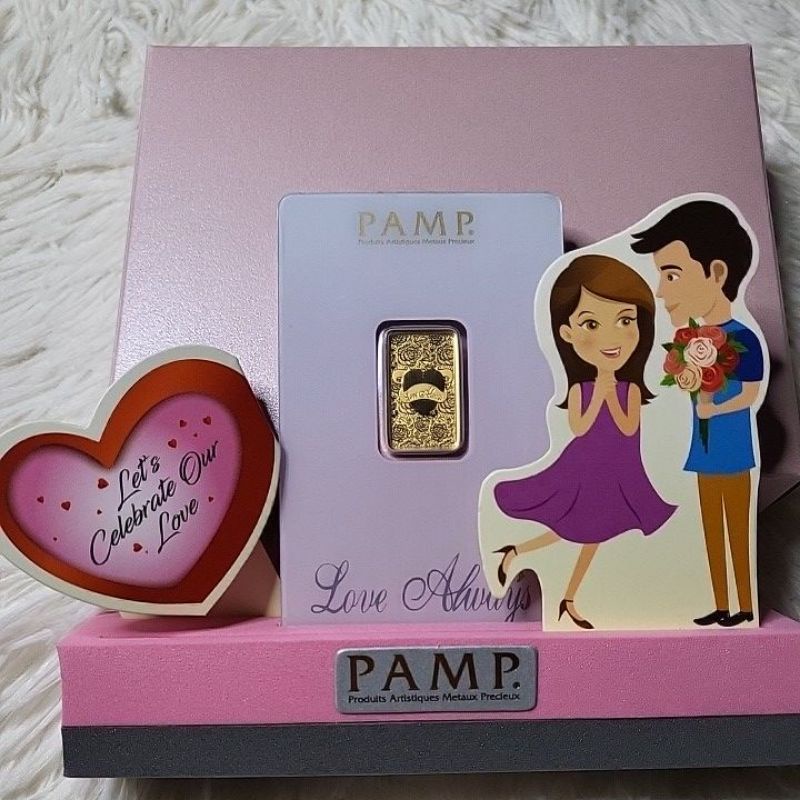PAMP Suisse Love 5g Gold Bar (Au999.9) 24K Limited Edition with PAMP ...