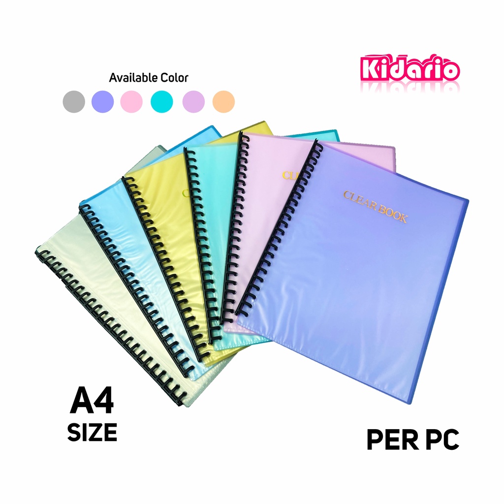 Kidario Clear Holder 20 Pages Document Hard Cover File Folder A4 2320A ...