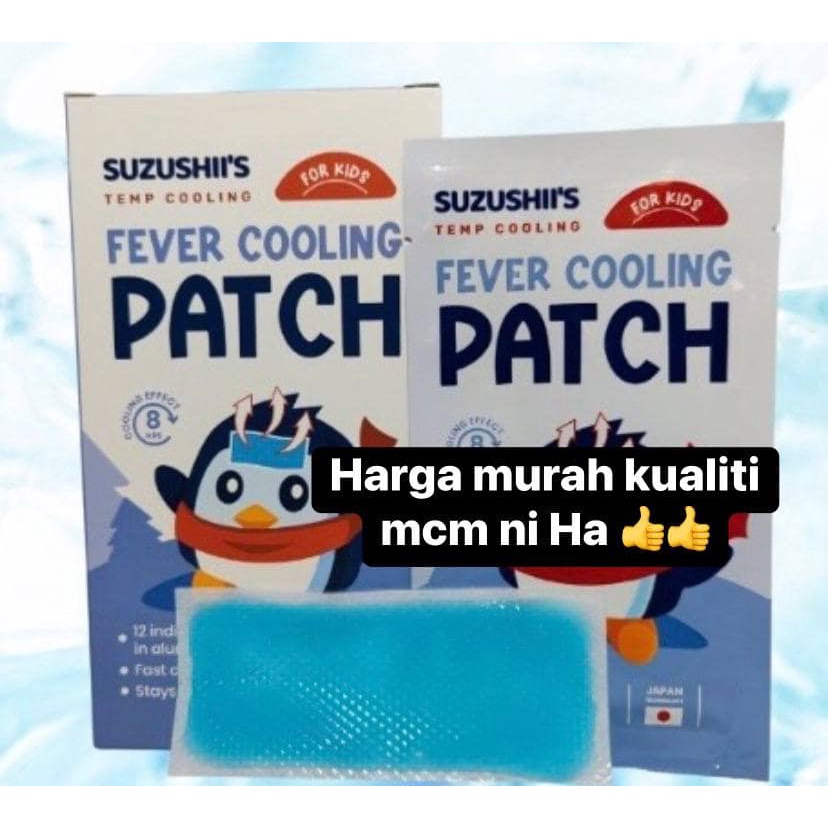 FEVER COOLING Gel PATCH SUZUSHII Plaster Migraine Headache Pad KOOL ...