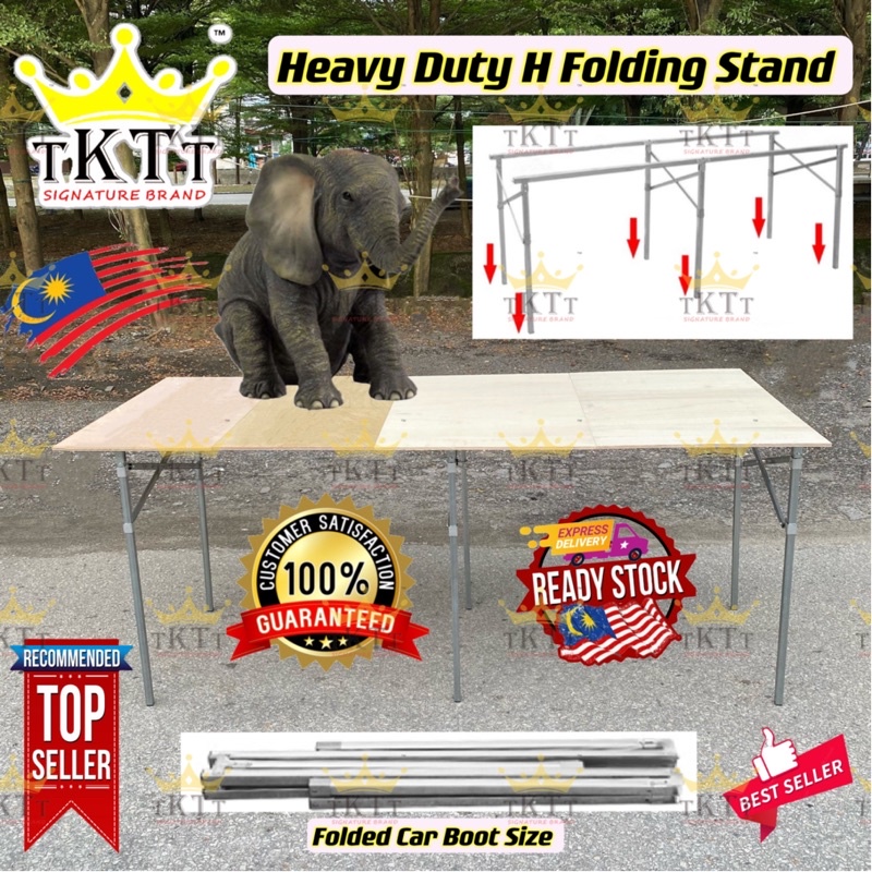 TKTT New Heavy Duty H Folding Stand Night Market Table Rack Display ...
