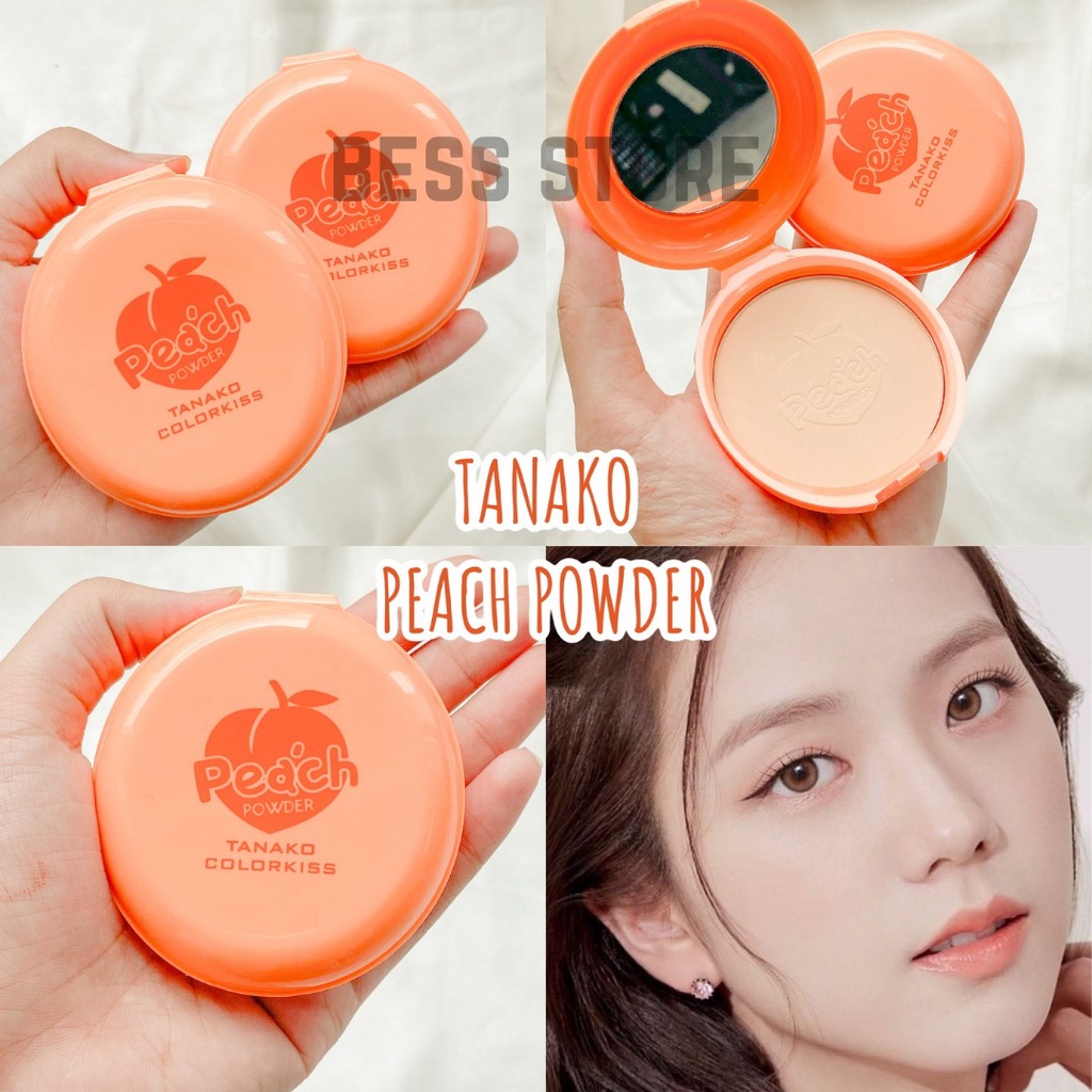 💓Tanako 🍑Peach Color Kiss Compact powder💓Mirror-Sponge | Shopee Malaysia