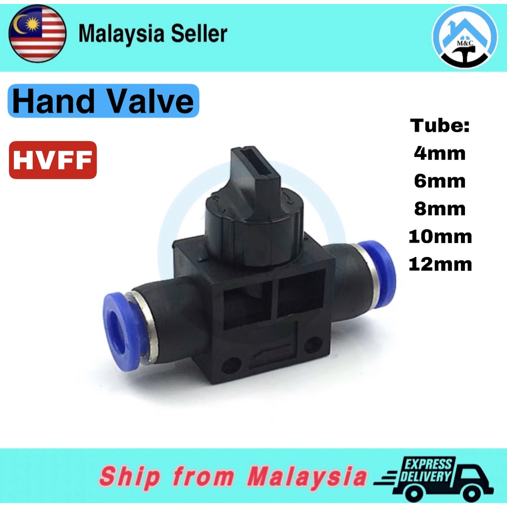 Air Ball Valve 4,6,8,10,12mm, On Off valve, HVFF Shut off valve, Compressor ball valve ...