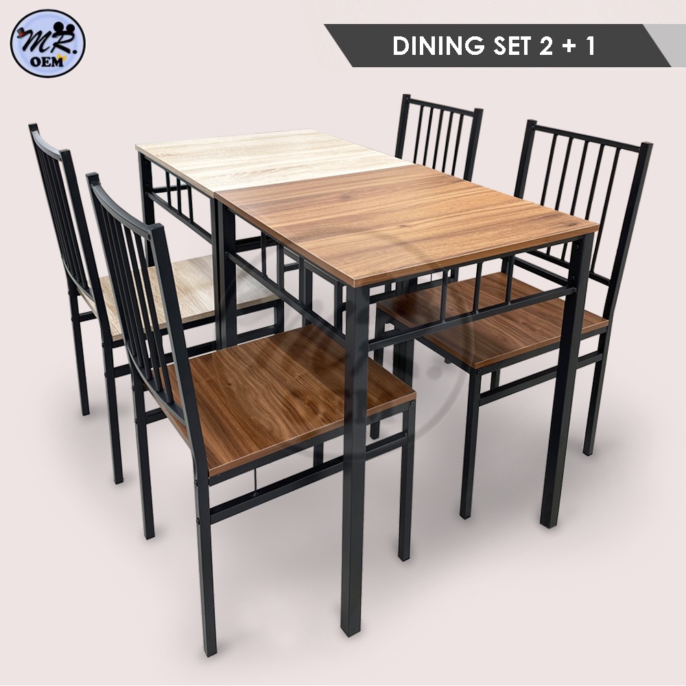 MR OEM Dining Table Set with 2 Chairs Home Living Condo Apartment Space ...