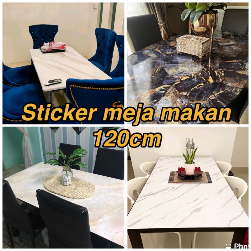 BIG 120cm marble sticker PVC LARGE wallpaper waterproof heatproof jubin ...