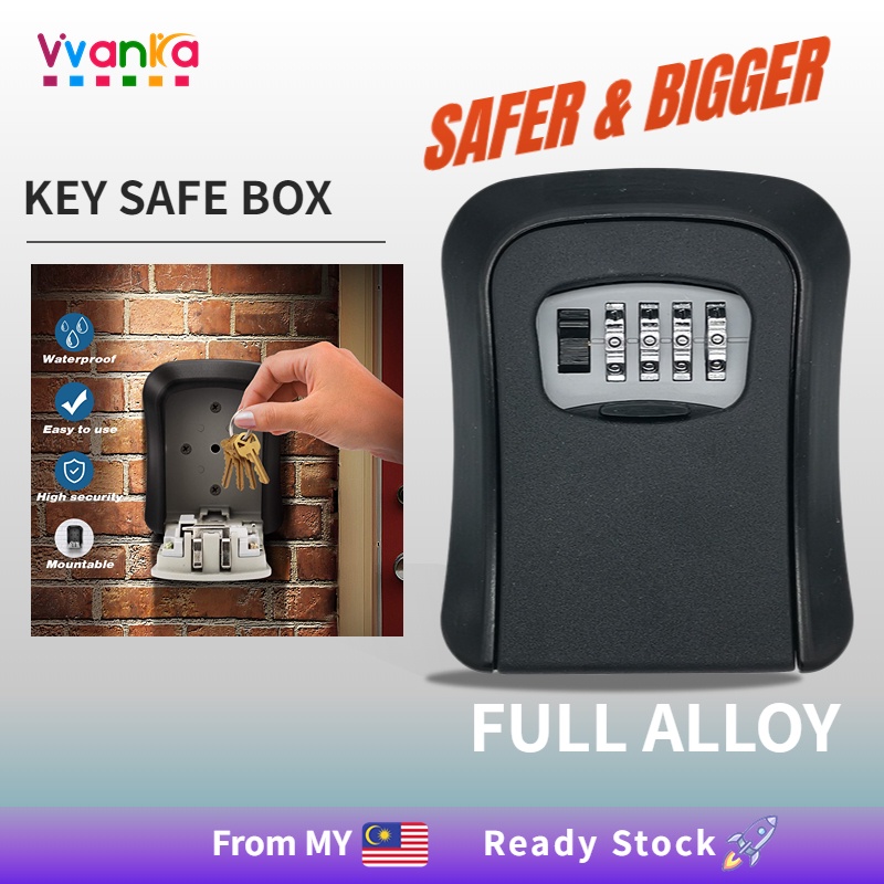 VVANKA [From KL] Large Metal Key Lock Box Safety Locker Sotrage ...