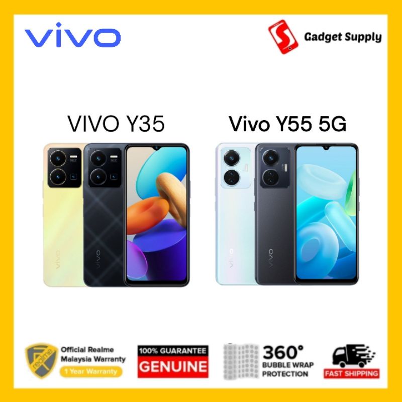 Vivo Y35 / Y55 5G | 8GB RAM 256GB ROM / 6GB RAM 128GB ROM | Shopee Malaysia
