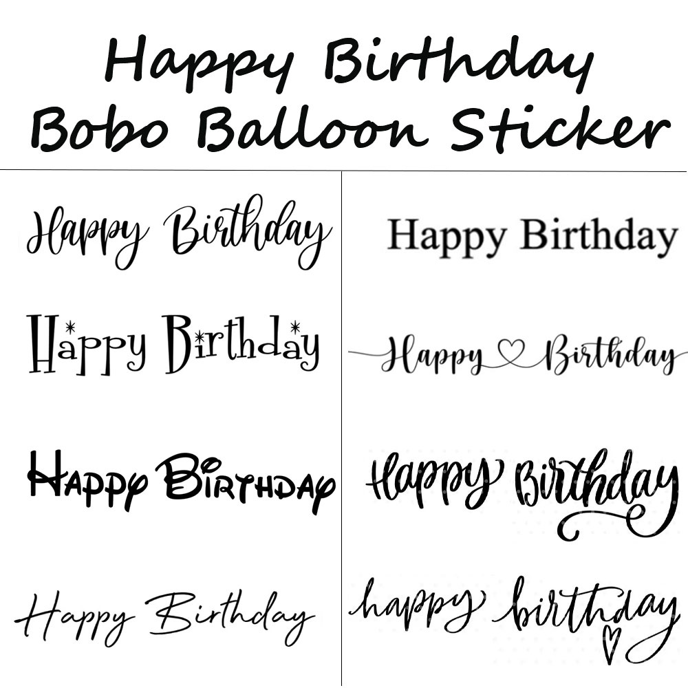 [Ready Stock] Fast Delivery STICKER BOBO VINYL BUBBLE BALLOON HAPPY ...