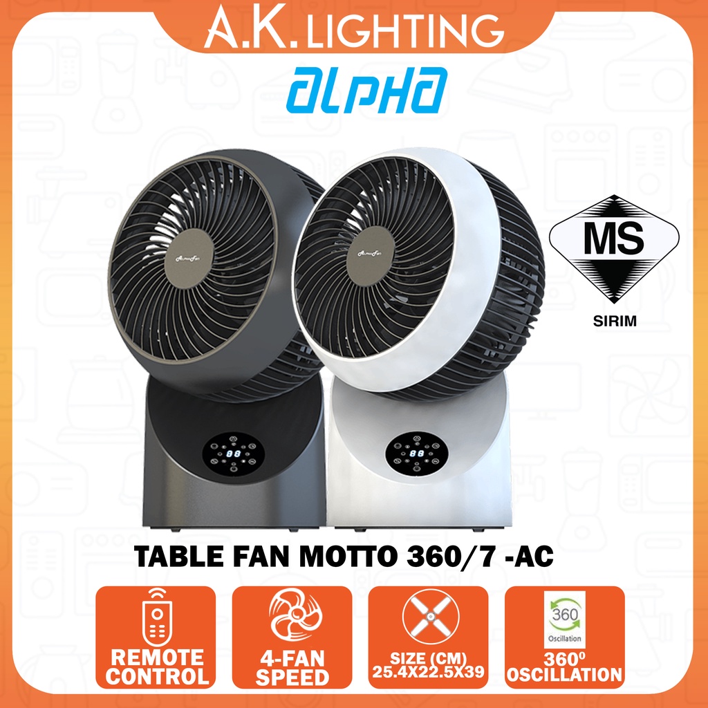 Alpha Motto Table Fan DT360 (7 INCH) | Shopee Malaysia