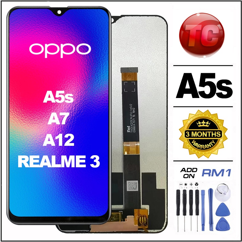 LCD OPPO A5S CPH1909/ A7/ A12/ REALME 3 Compatible For Original Glass ...