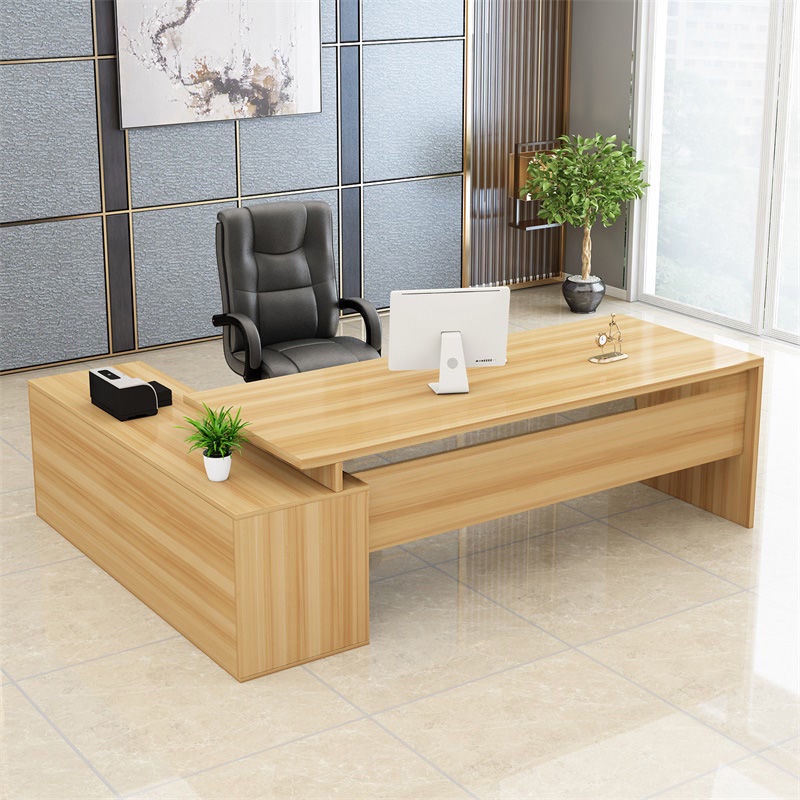 Boss desk modern office desk atmosphere new Chinese desk workbench ...