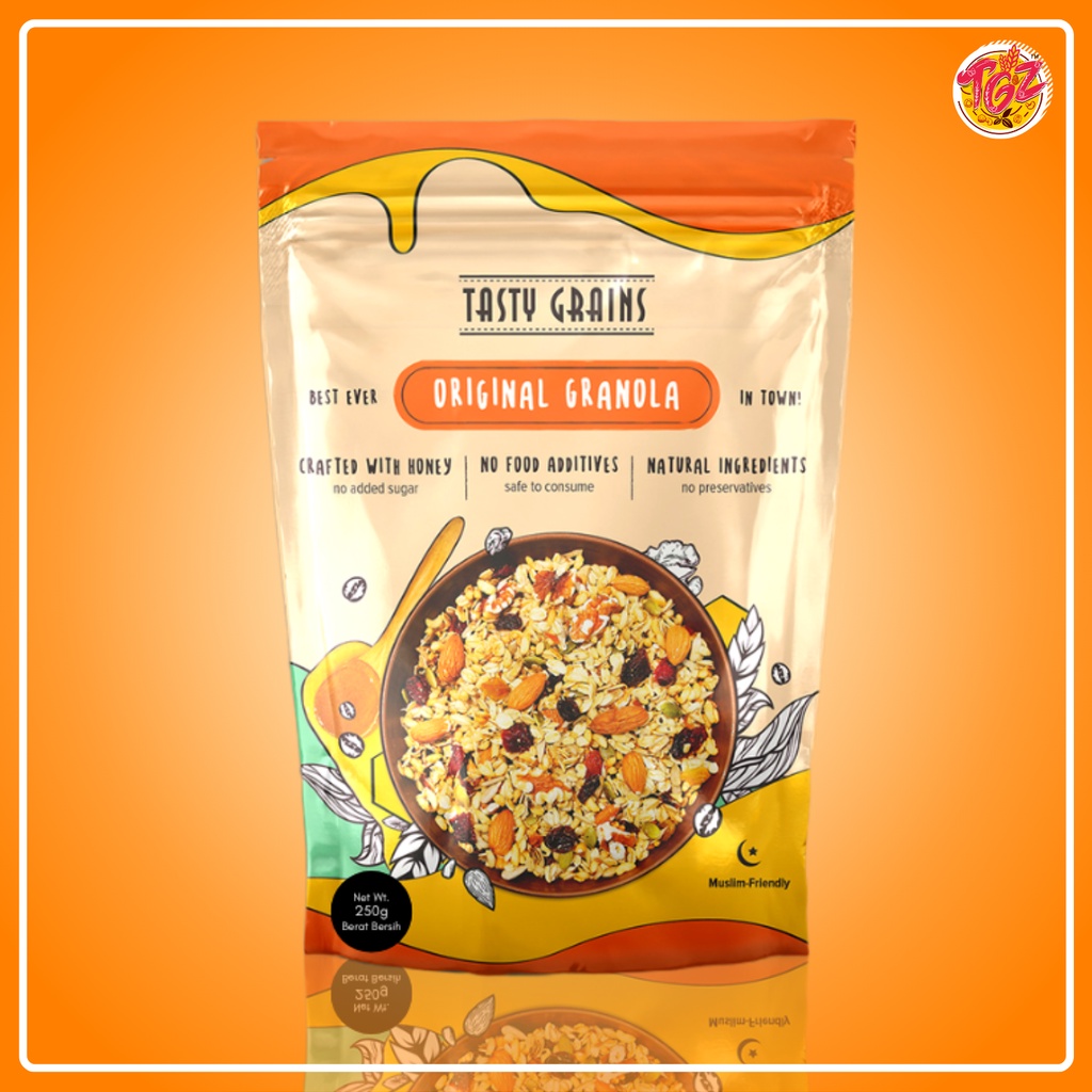 Tasty Grains Classic Original Nutty Granola 250g | Shopee Malaysia