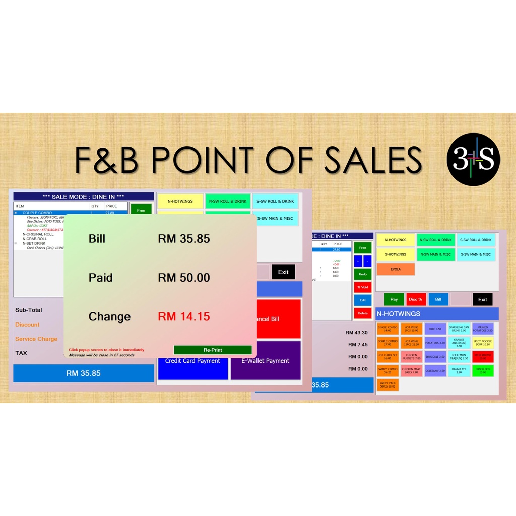 3S System ( POS System / POS Sistem / Restaurant Pos System / FNB Pos ...