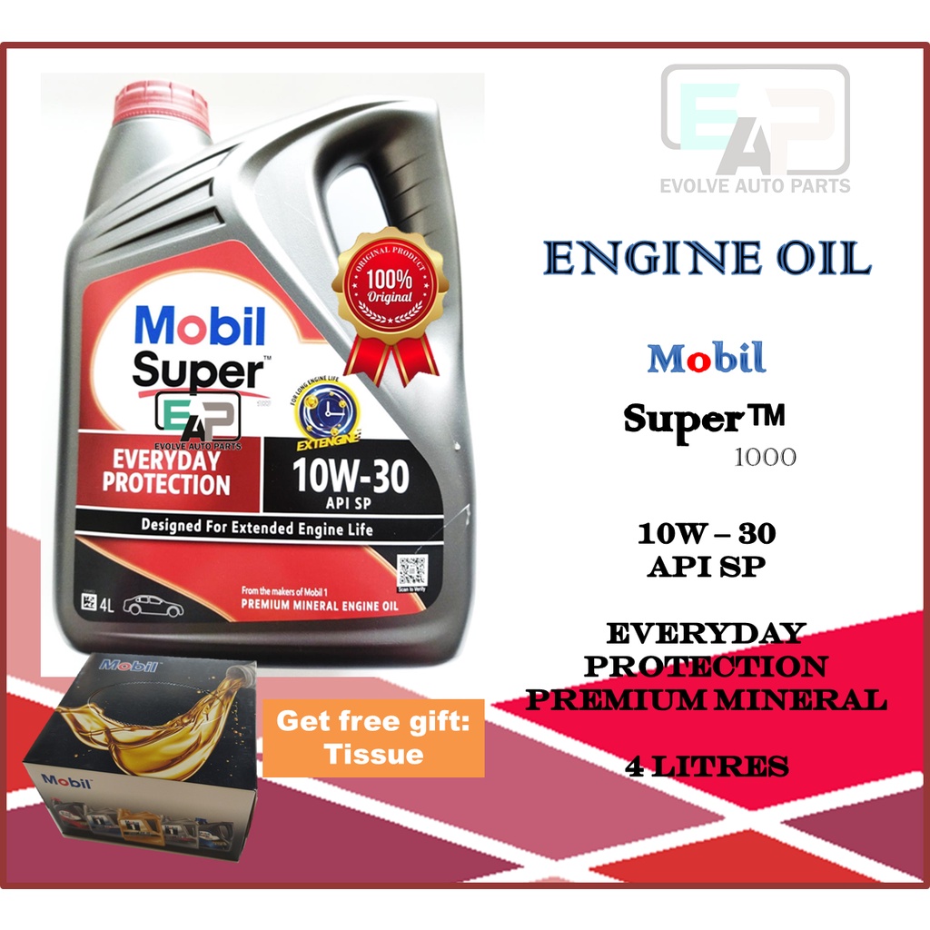 MOBIL SUPER 1000 EVERYDAY PROTECTION 10W-30 4 LITRES | Shopee Malaysia