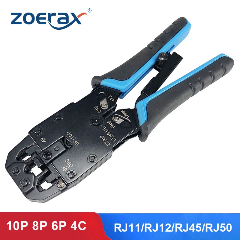 ZoeRax RJ11 / RJ12 / RJ45 / RJ50 8P 10P 6P 4C Network LAN Wire Crimp ...
