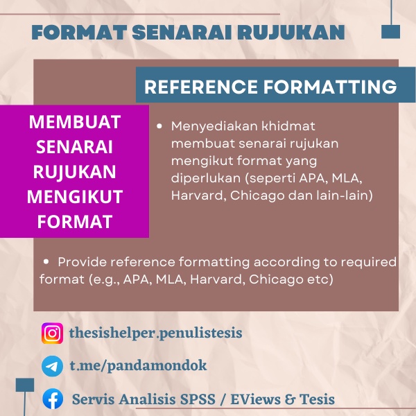 Reference List Formatting (Format Senarai Rujukan) | Shopee Malaysia