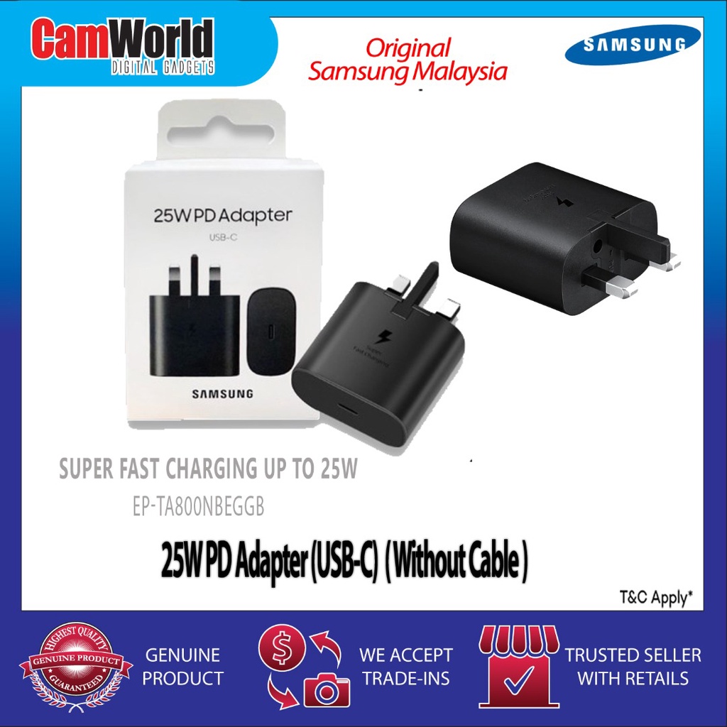 Samsung 25W PD Adapter USB-C ( SAMSUNG MALAYSIA ) | Shopee Malaysia