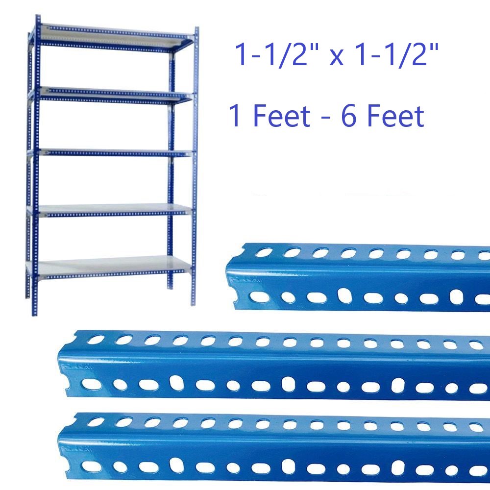 Heavy Duty Slotted Angle Bar 1 Feet - 6 Feet /Besi Rak Lubang 1 Kaki ...