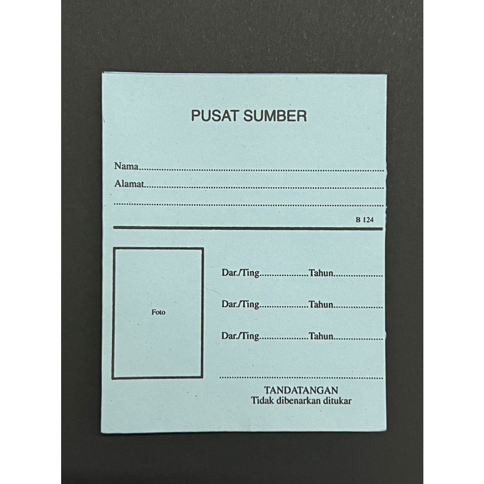 Kad Ahli Pusat Sumber / Library Card 100pcs | Shopee Malaysia