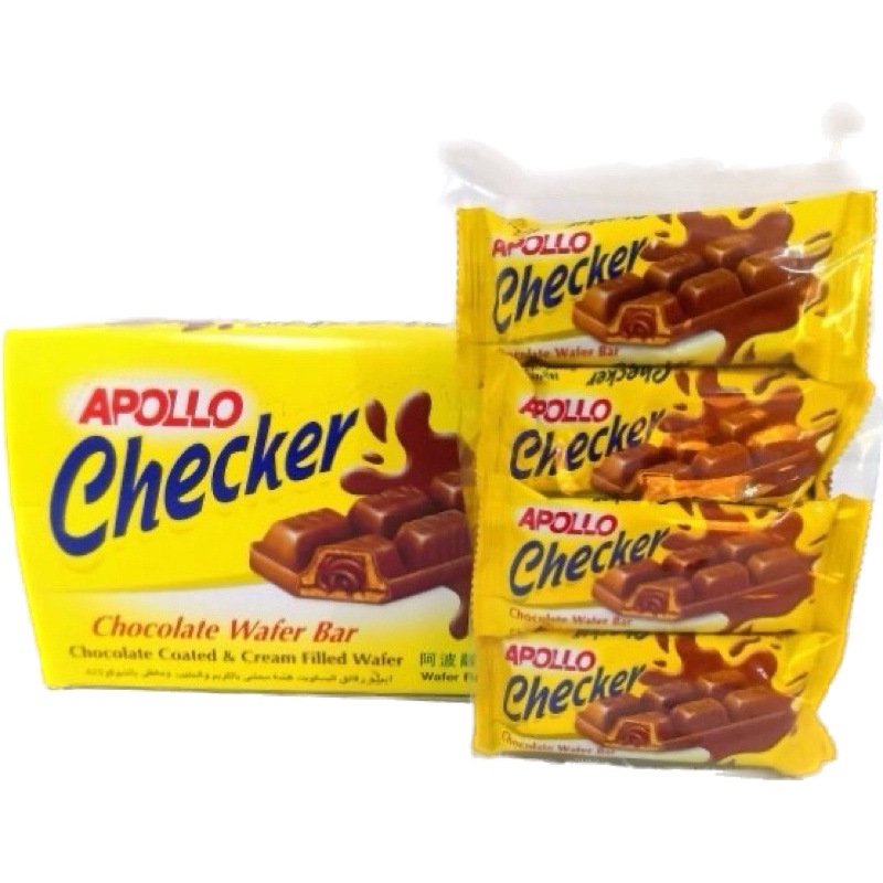 Apollo Checker Chocolate Bar 8's Childood Snack Makanan Ringan Zaman ...