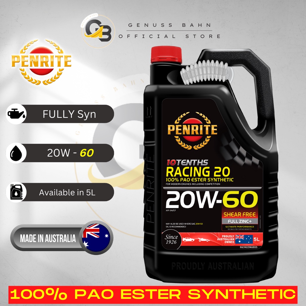 PENRITE 10 TENTHS RACING 20 20W60 Premium Full Synthetic Engine Oil ...