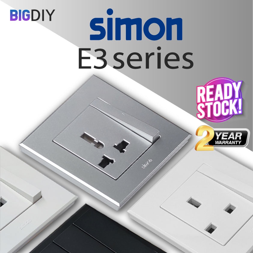 🔥SIRIM🔥Ready Stock🔥SIMON Switch E3 White/Silver/Black Switches & Socket ...
