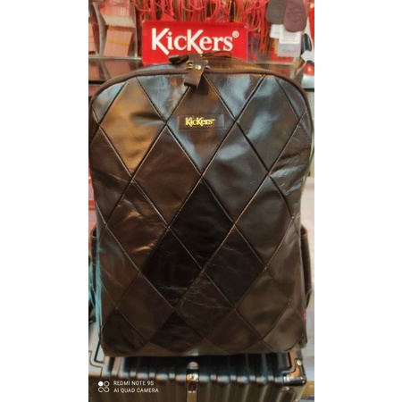 Kickers Genuine Leather Backpack KIC-S-78084 | Shopee Malaysia