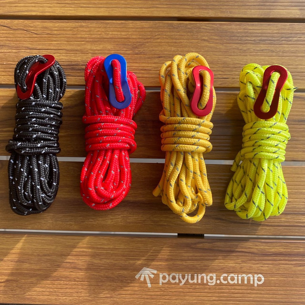 PAYUNG.CAMP Camping Rope Tent Rope Polyester Reflective Guy Line Wind ...