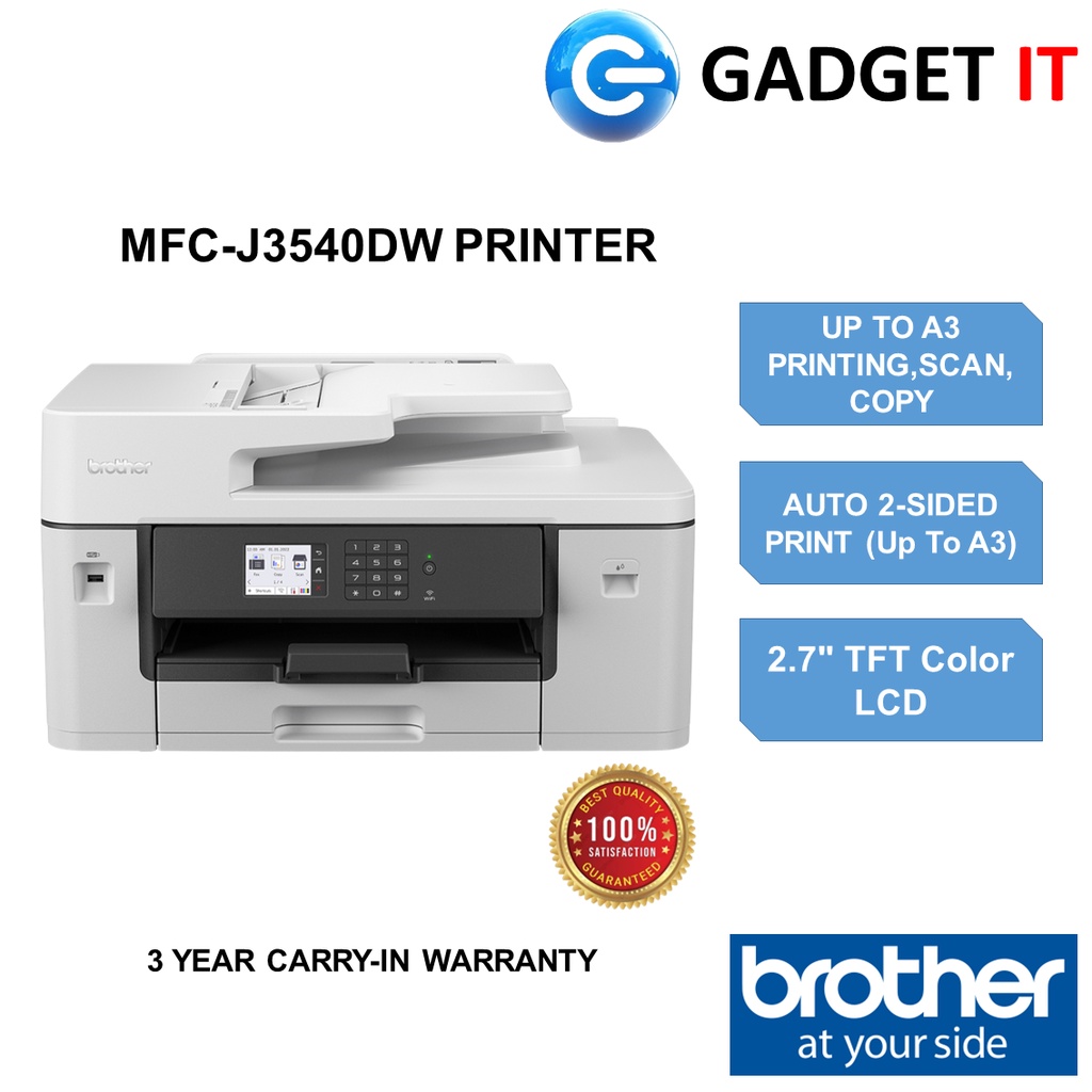 BROTHER MFC-J3540DW A3 MULTI-FUNCTION PRINTER (PRINT,SCAN,COPY,WIRELESS ...