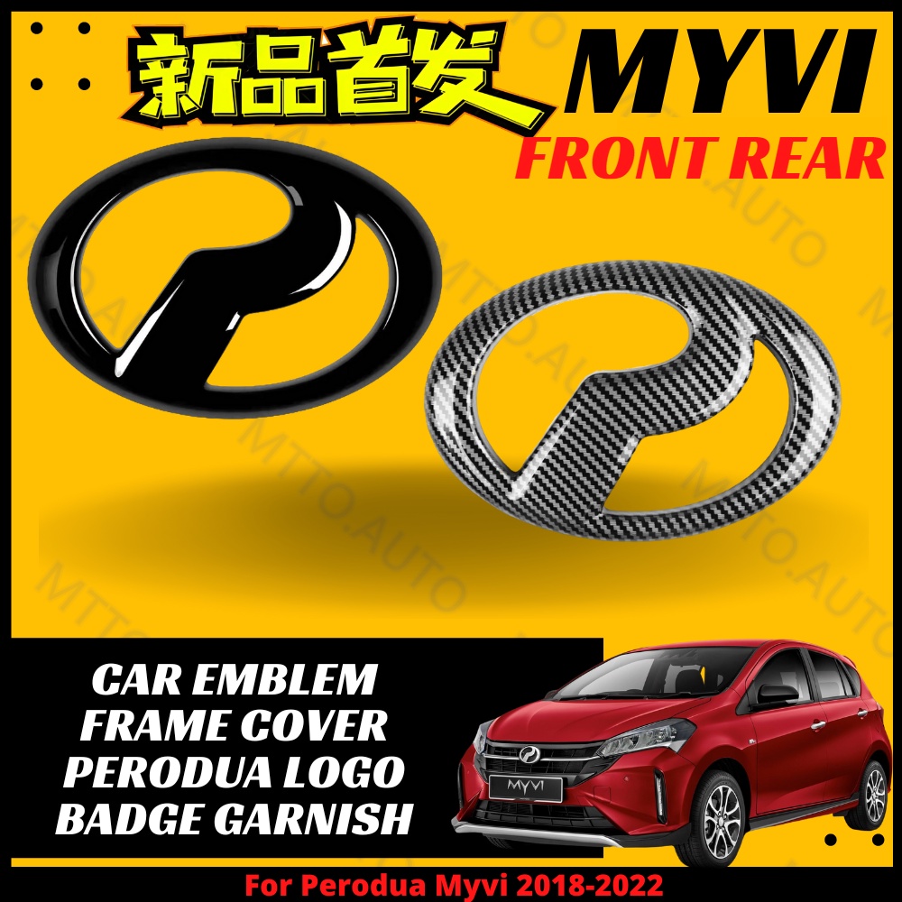 MTTO Perodua Myvi 2018-2022 Exterior Car Emblem Frame Cover Perodua ...