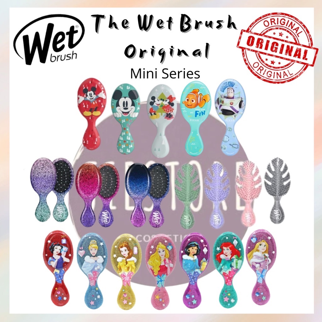 The Wet Brush Detangler Ori Disney Princess Squirt Flex Dry Pop N Go